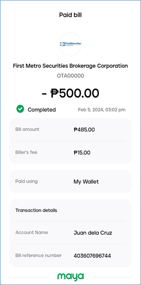 How to Fund My Account Using Paymaya (MAYA)? – FirstMetroSec Help Center